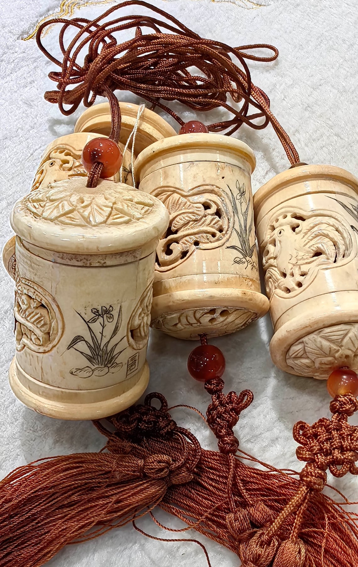 Large Carved Dragon Bone Lantern Craft, Tribal Animal Skull Carvings ...