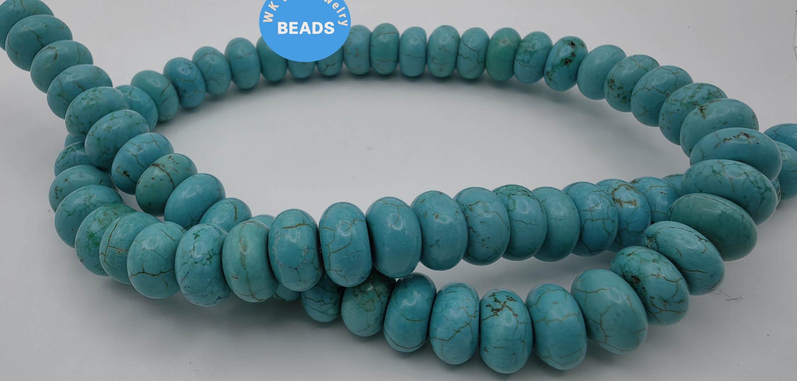 15.5inch Turquoise Fat Rondelle Lantern Beads 6mm 8mm 10mm 12mm 14mm ...