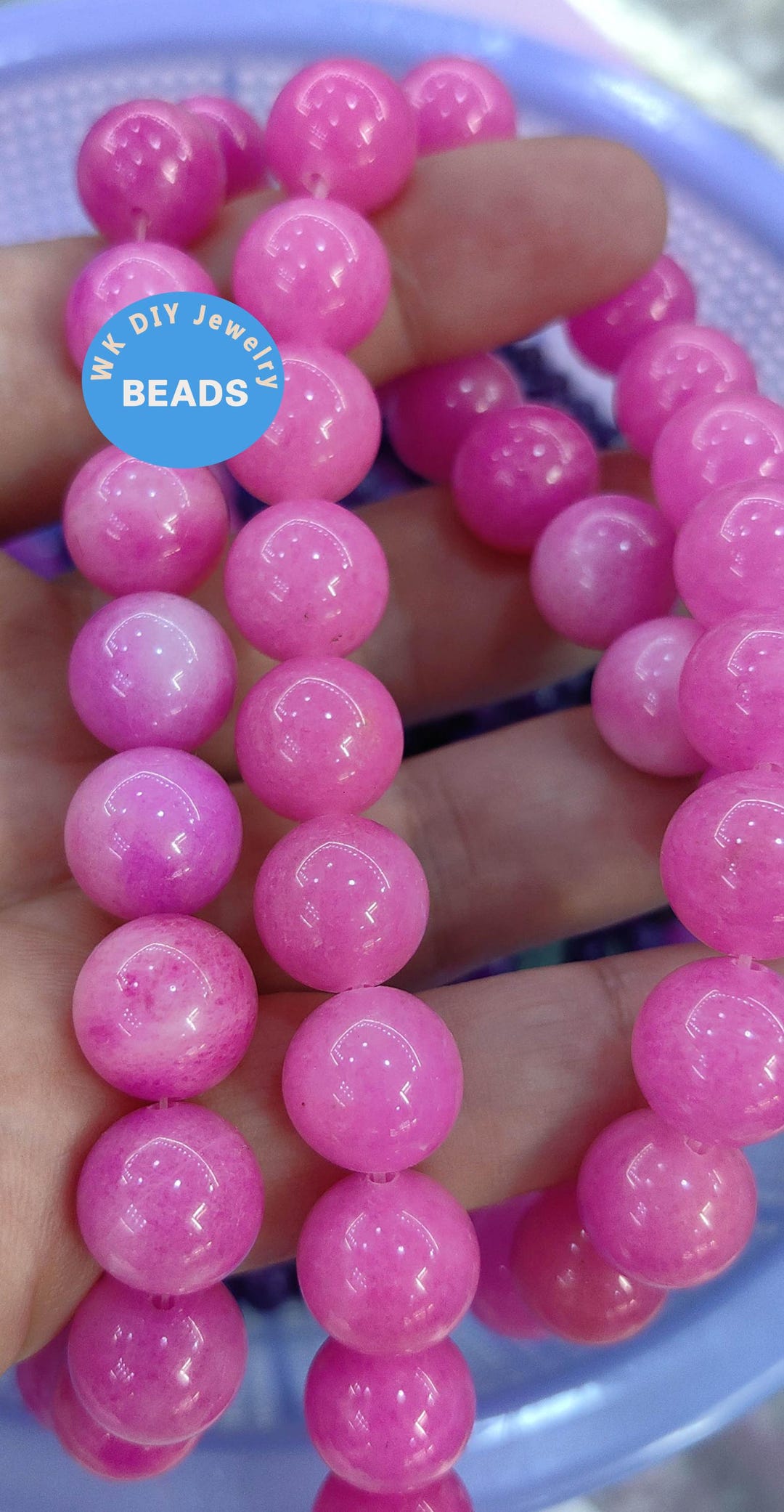 15.5" Strand Chery Pink Charoite Purple Violet Jade Gemstone Rondelle ...