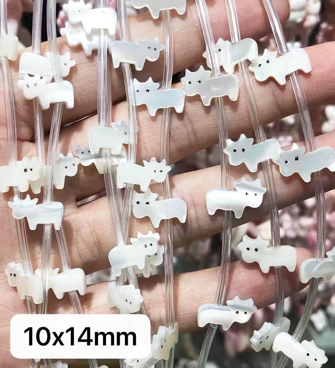 16inch Pearl Shell Bird Beads - Black Mother of Pearl Beads Sheep Duck ...