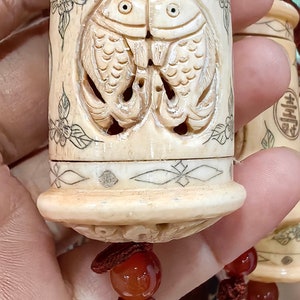 Large Carved Dragon Bone Lantern Craft, Tribal Animal Skull Carvings ...