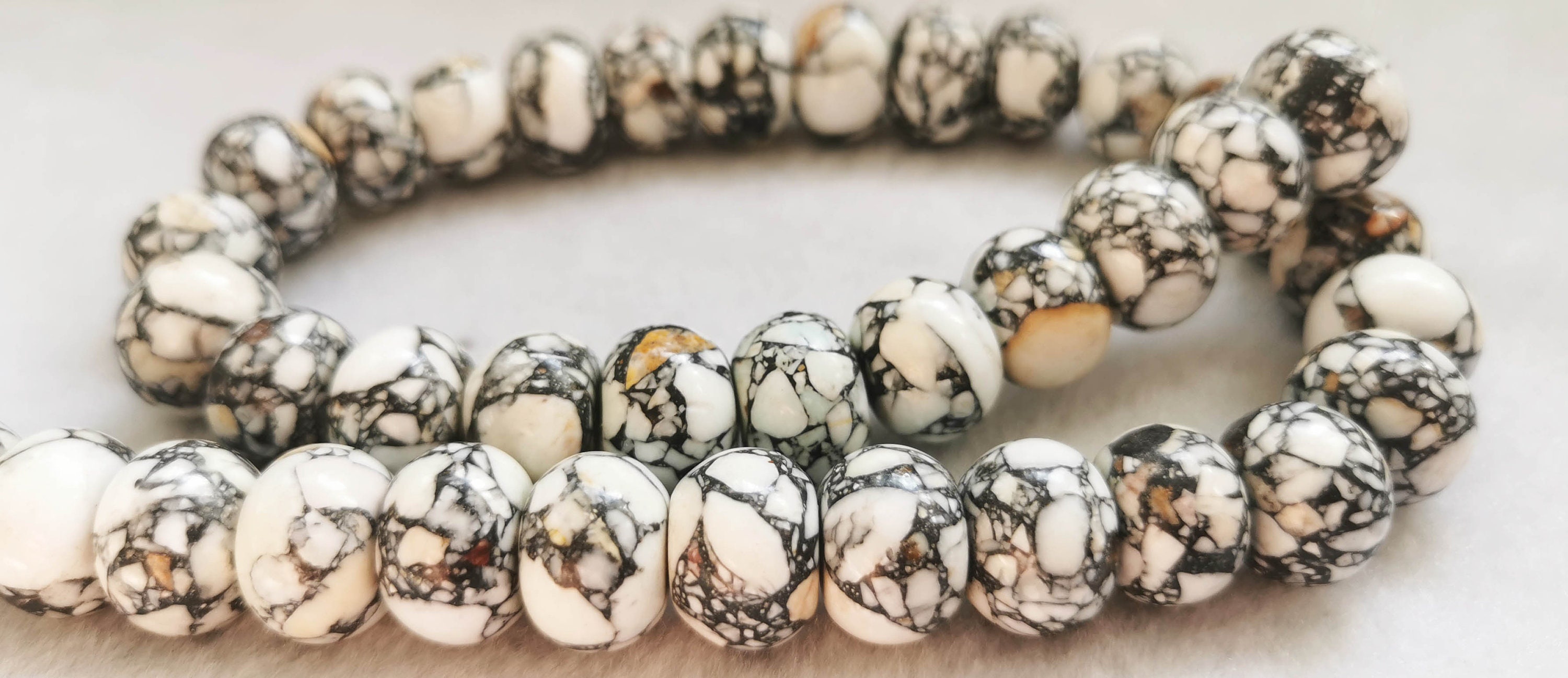 15inch White Buffalo Turquoise MIX Gemstone, 10-16mm Rondelle Abacuse ...