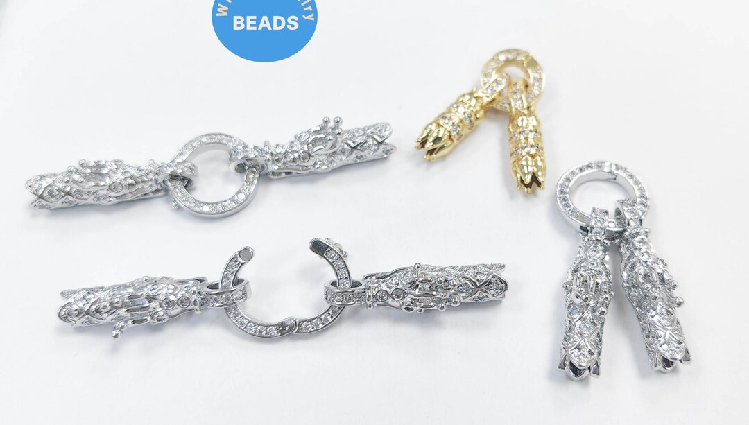 Stainless Steel Clasp Dragon Head Spring Clasp Bracelet Connector ...