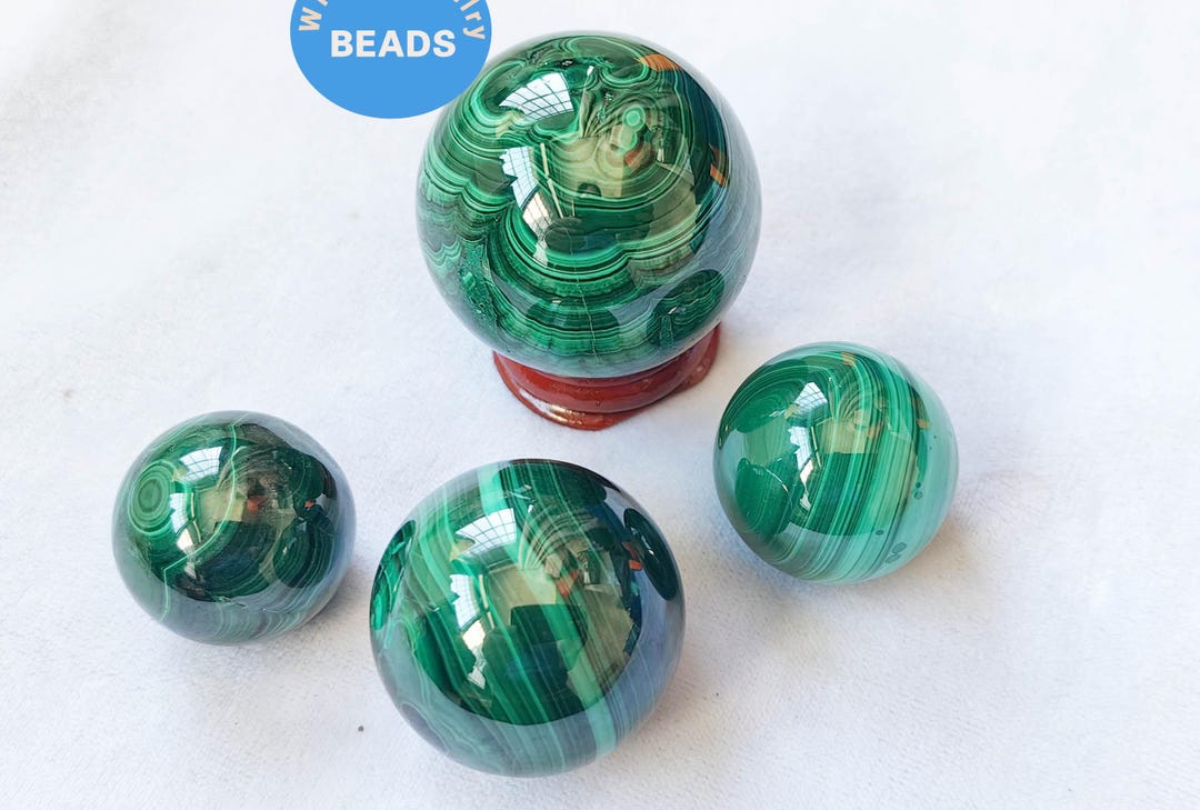 Large Gemstone AAA Malachite Sphere, 20-100mm(4") 1pcs Green Malachite ...