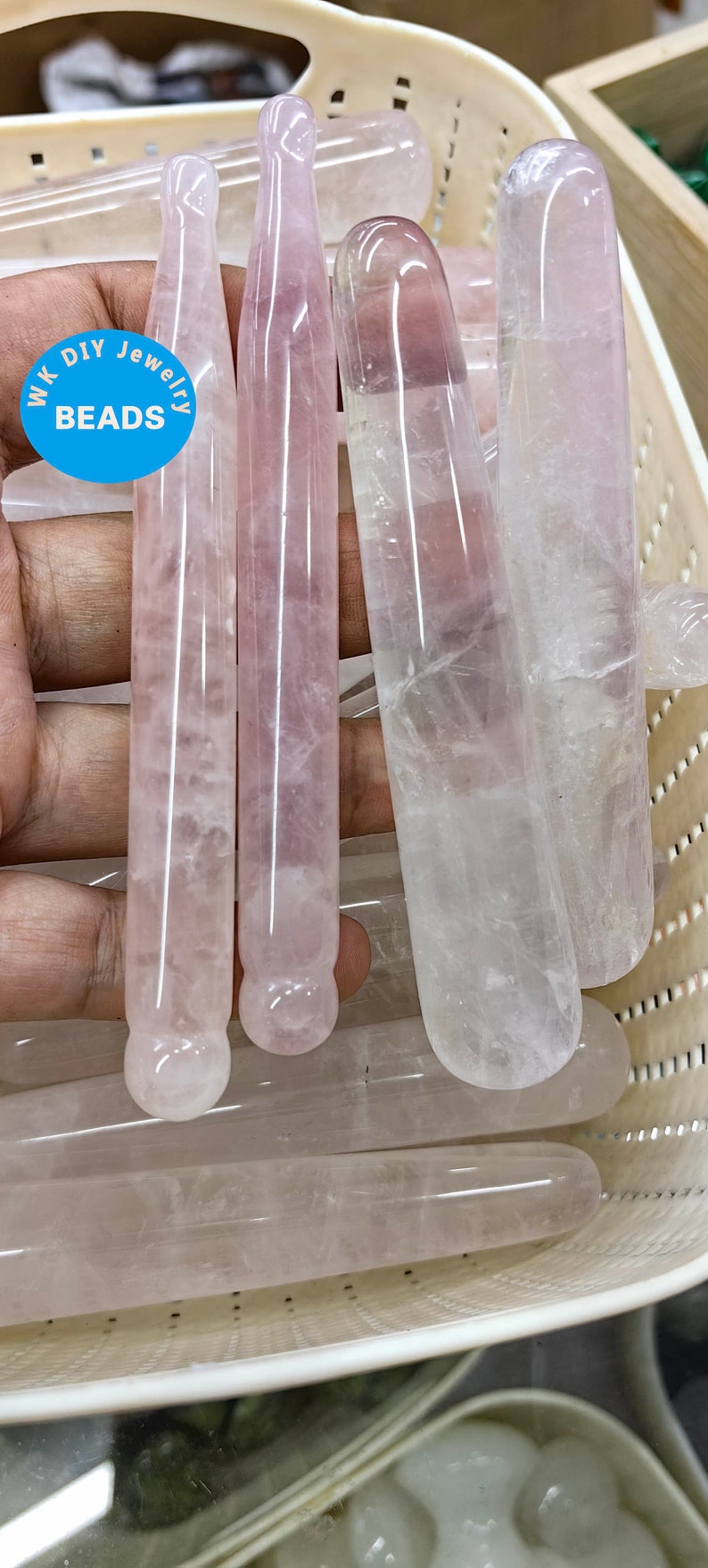 Wholesale 100% Genuine Rose Quartz Massage Wand - Gemstone Wellbeing ...