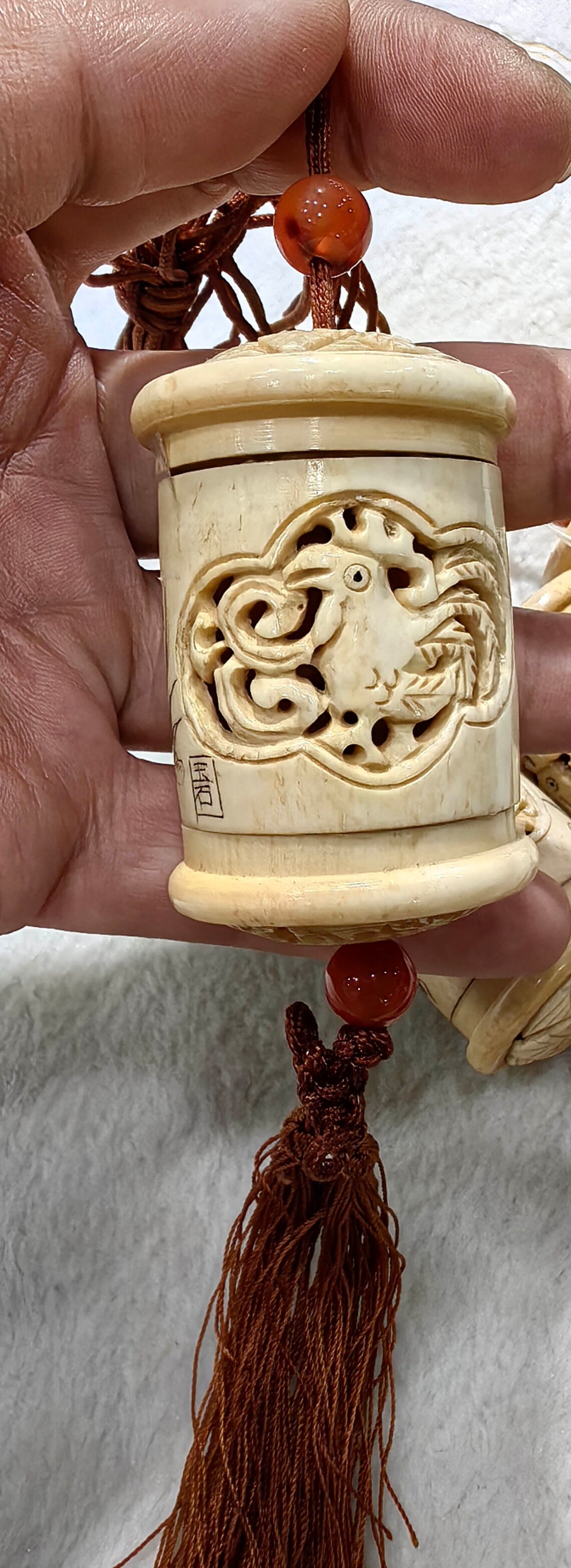 Large Carved Dragon Bone Lantern Craft, Tribal Animal Skull Carvings ...