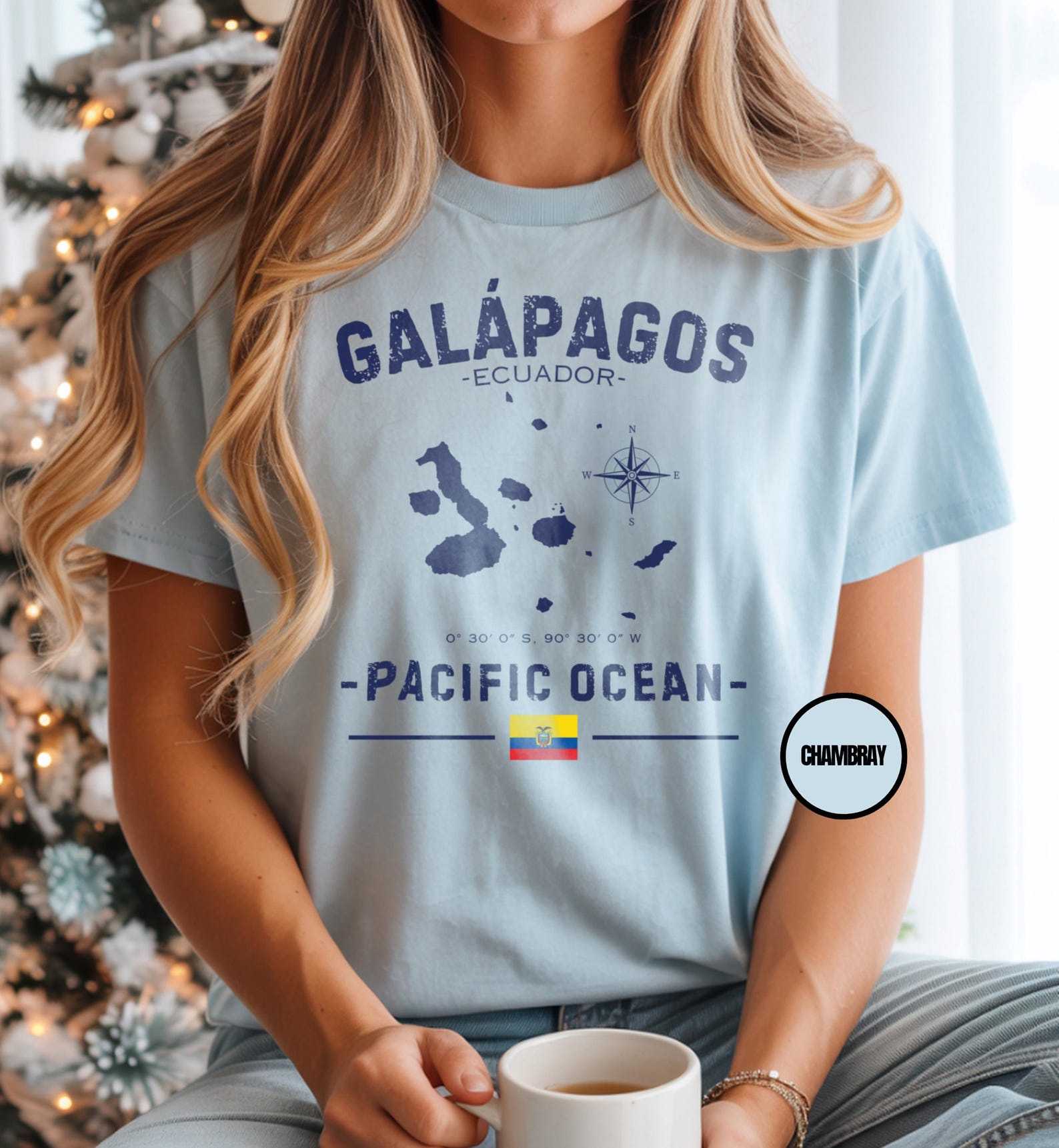 Galápagos Islands T-shirt | Ecuador Map Souvenir | Comfort Colors 1717 ...