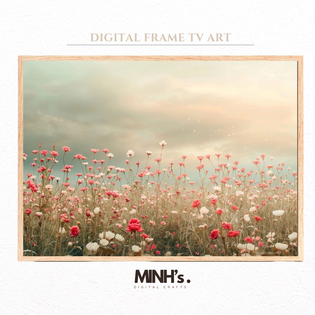 2024 Spring Frame TV Art Instant Download Wildflower Carnation Art for ...
