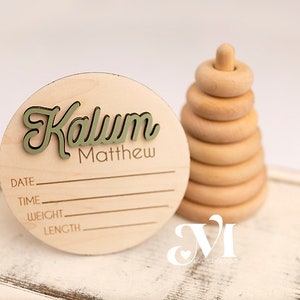 Birth Stats | Newborn | Hospital Sign | Double Sided - Etsy