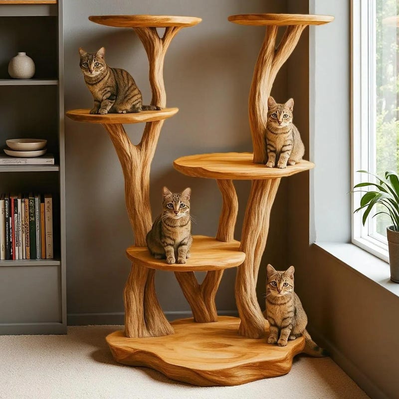 Natural Branch Cat Tree - Etsy