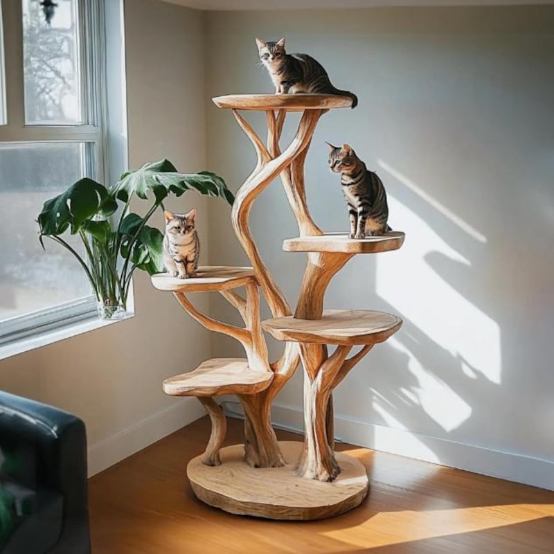 Wood Cat Tower Outdoor - Etsy