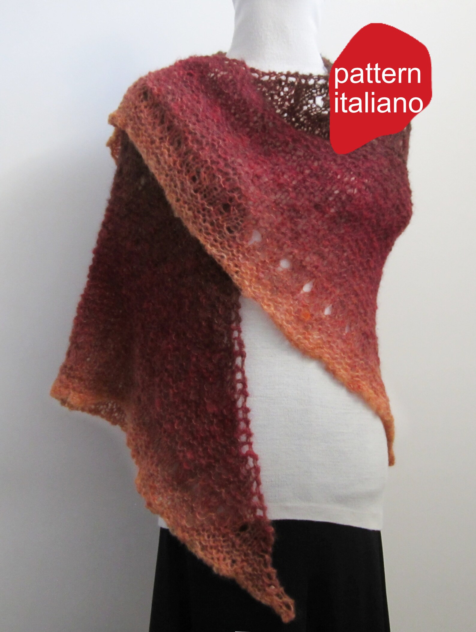 Italian Shaded Knitted Shawl Pattern, Download Alice Alpaca Shaded ...