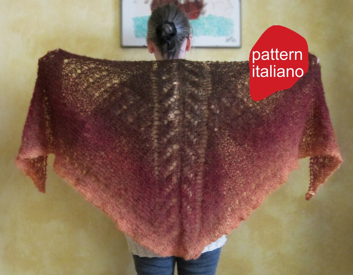 Italian Shaded Knitted Shawl Pattern, Download Alice Alpaca Shaded ...