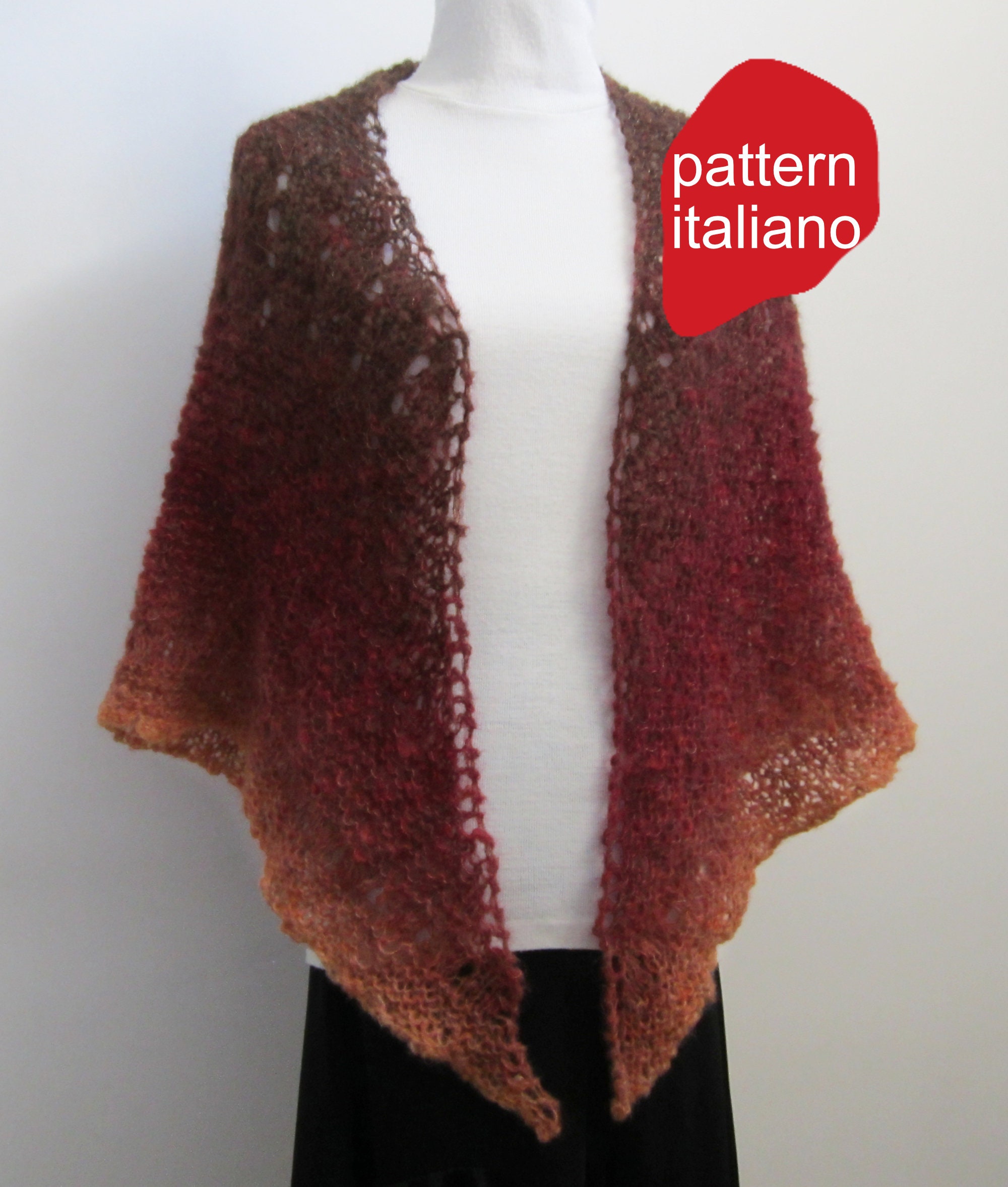 Italian Shaded Knitted Shawl Pattern, Download Alice Alpaca Shaded ...
