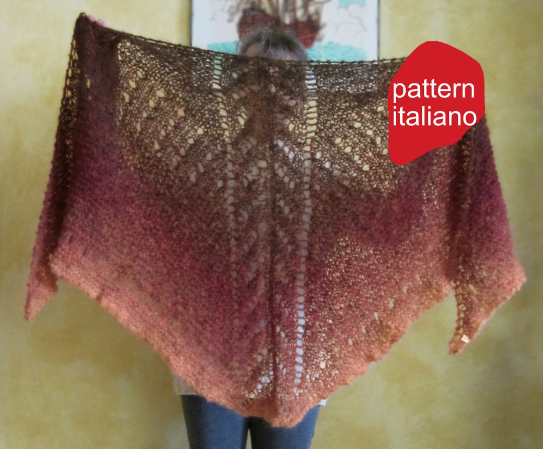 Italian Shaded Knitted Shawl Pattern, Download Alice Alpaca Shaded ...