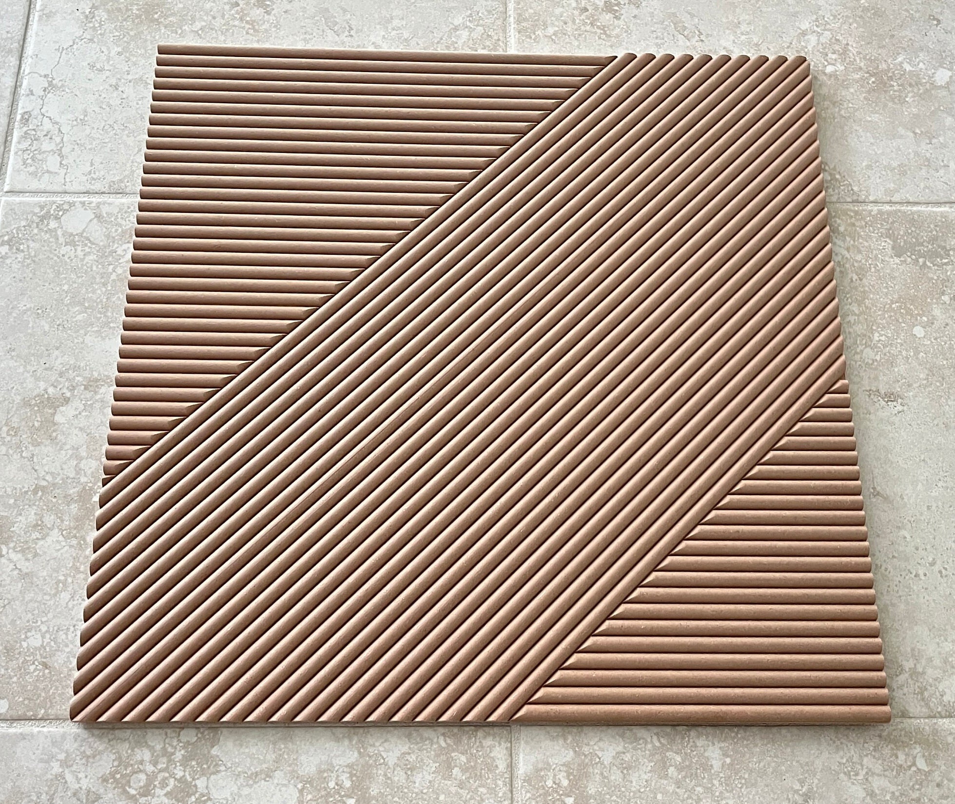 3D Abstract Wall Panels, Modern Reeded Accent Wall Panels, Bedroom Wall ...