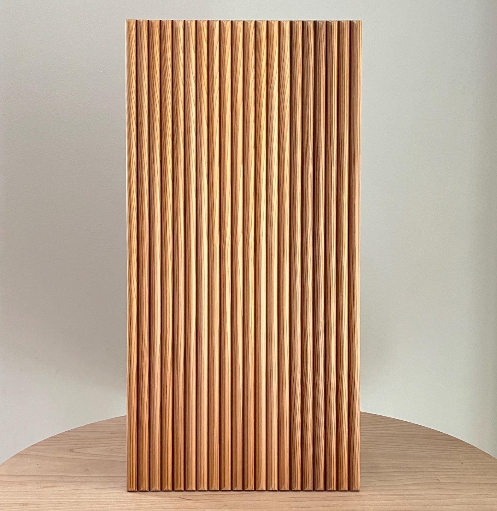 Cedar Wood Reeded 1/2 in Kitchen Island Panels, Handmade, 3D Cedar Wood ...