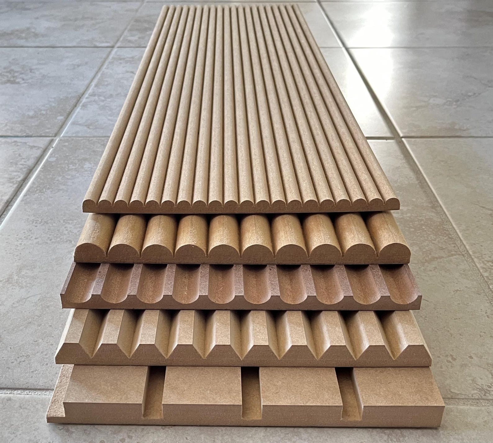 3D MDF Wall Panels: Reeded, Fluted, V-groove, Slat Wall Panels, Kitchen ...
