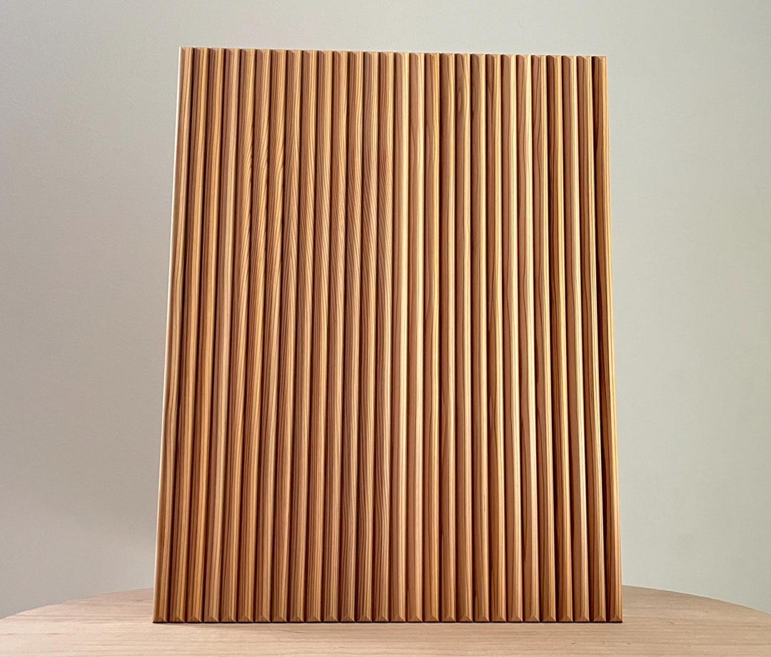 Cedar Wood Reeded Cabinet Doors, Modern 3D Kitchen Cabinet Door ...