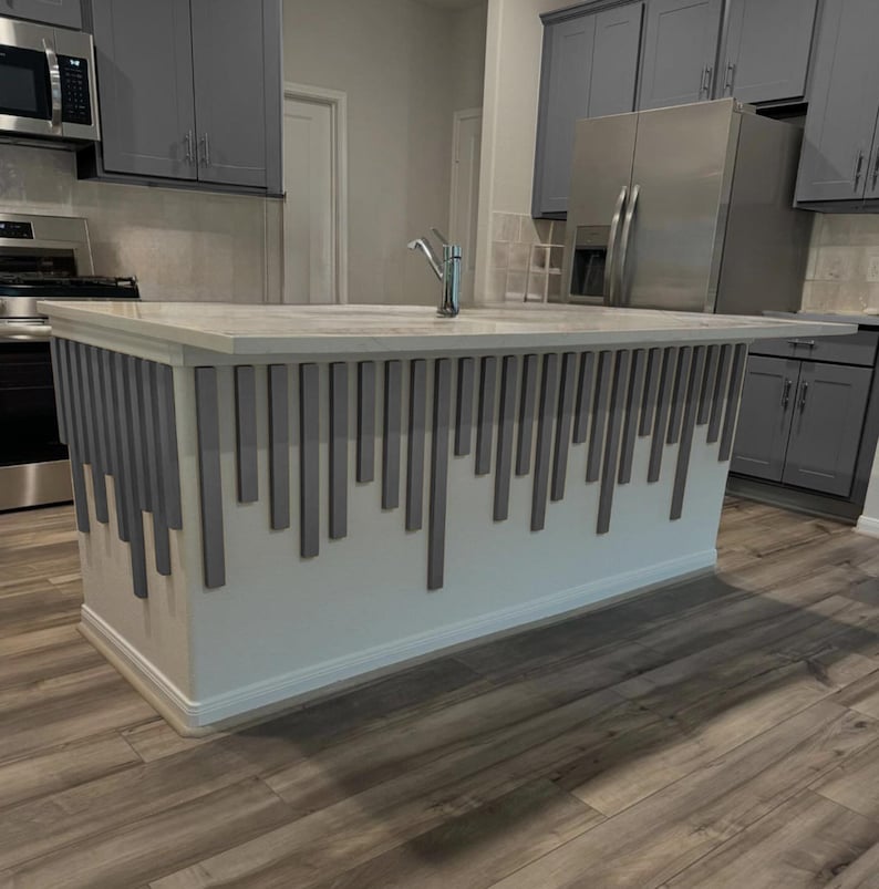 Kitchen Island Slats, Kitchen Island Decoration, Kitchen Island Accent ...