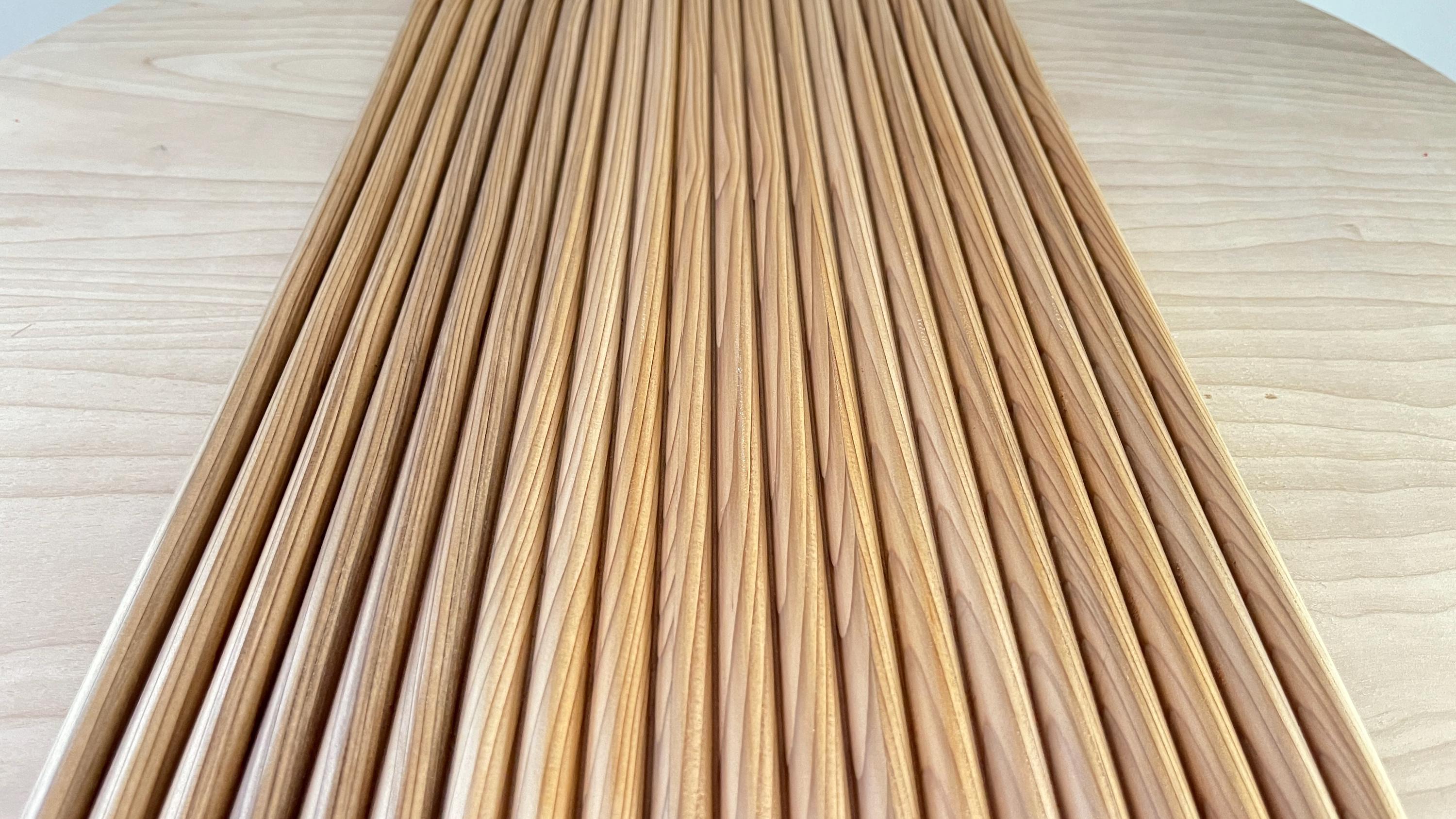 Cedar Wood Reeded 1/2 in Kitchen Island Panels, Handmade, 3D Cedar Wood ...