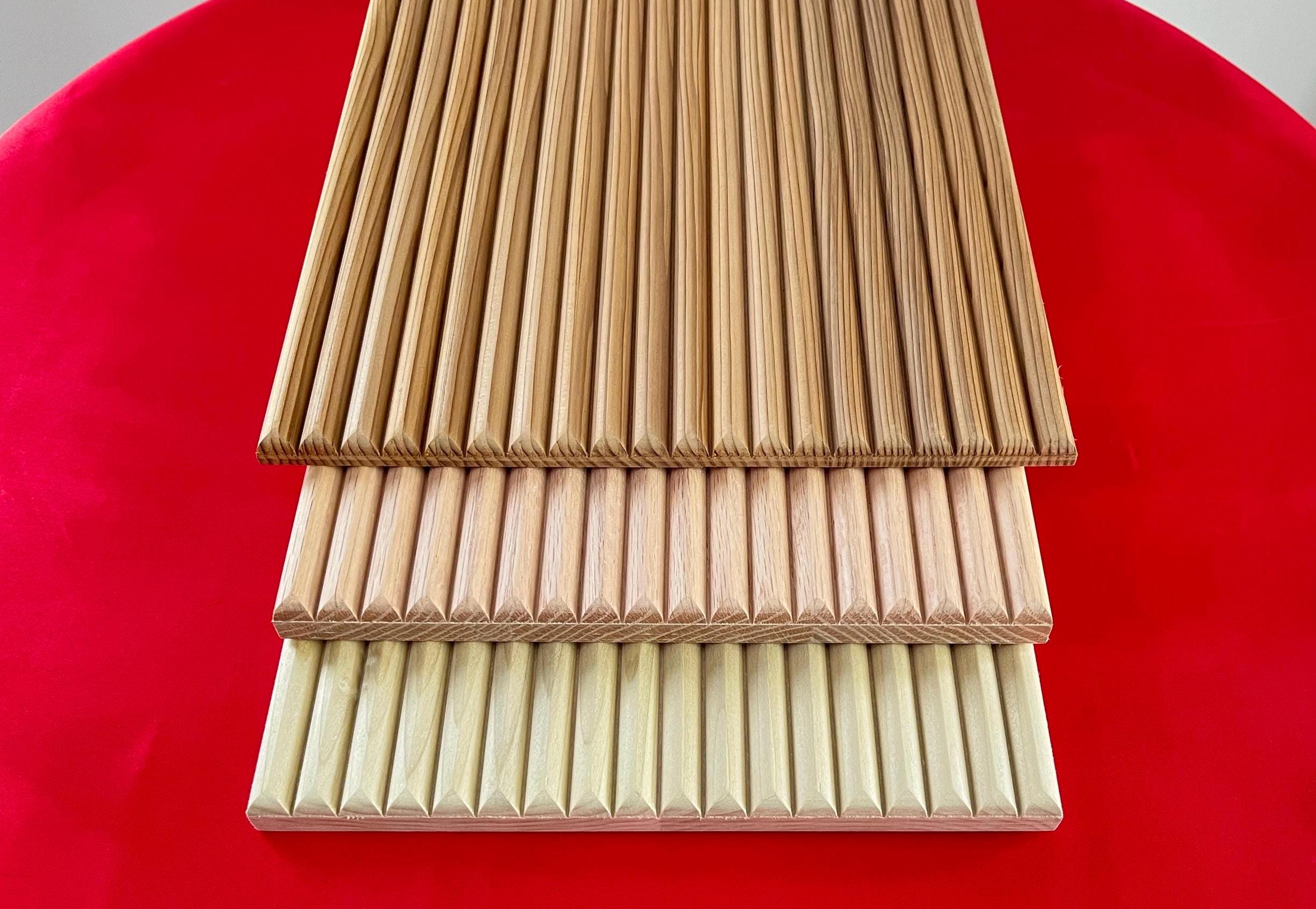 Solid Wood Reeded 1/2 in Kitchen Island Panels From OAK, Poplar, Cedar ...