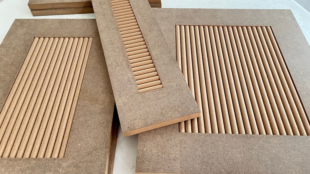 New Custom Size Reeded Cabinet Doors, Replacement Cabinet Door, Drawer ...