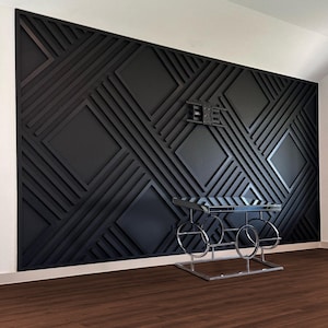 Geometric Accent Wall Panels Kit, Ready to Install, Luxury 3D Accent ...