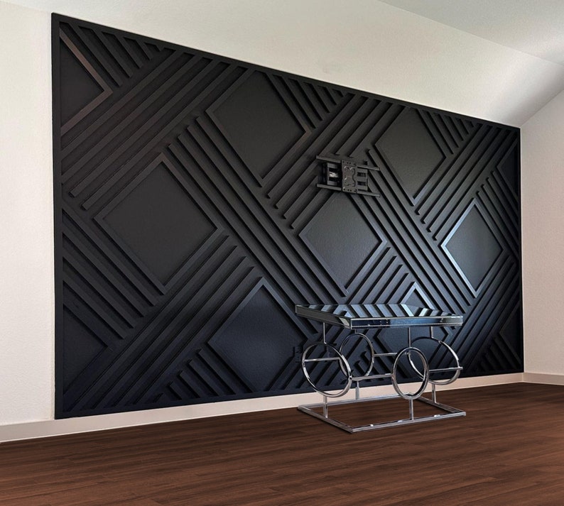 Geometric Accent Wall Panels Kit, Ready to Install, Luxury 3D Accent ...