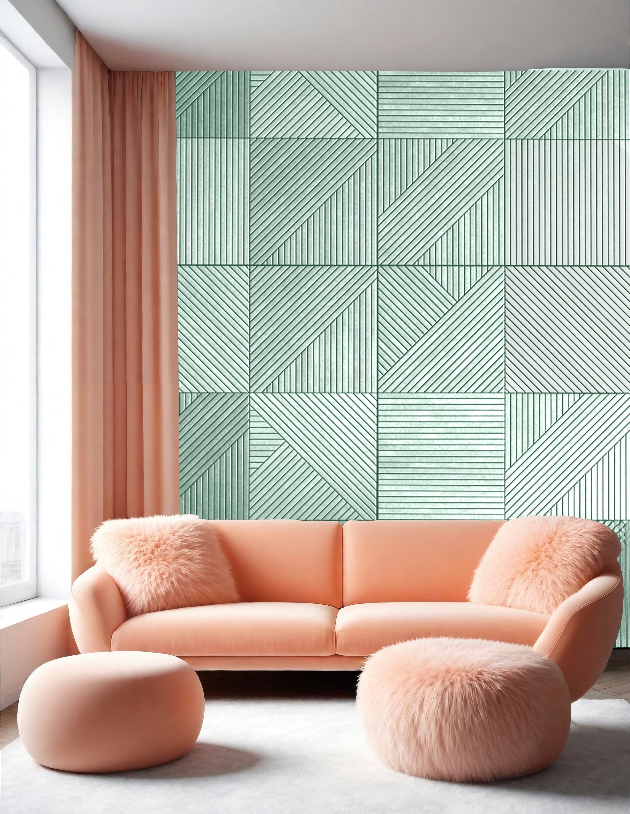 Square Wall Panels for Bedroom, Living Room, Home, Office, 3D Wall ...