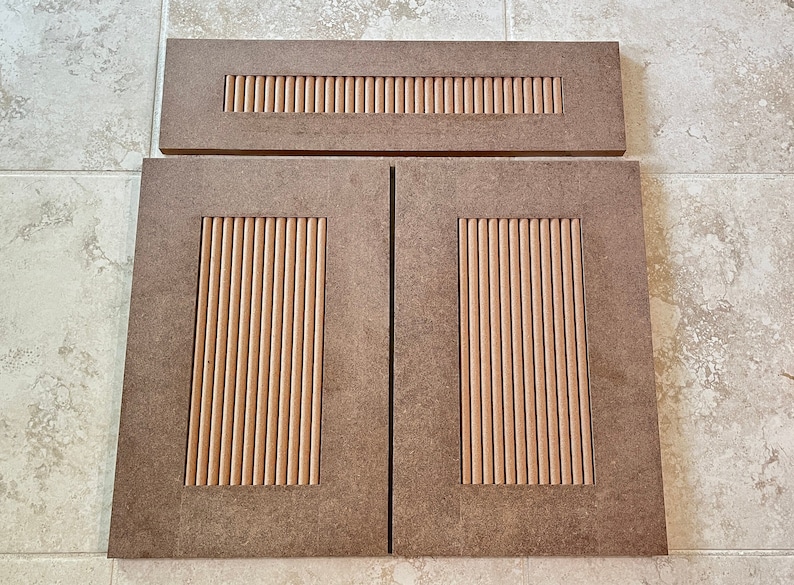 New Custom Size Reeded Cabinet Doors, Replacement Cabinet Door, Drawer ...