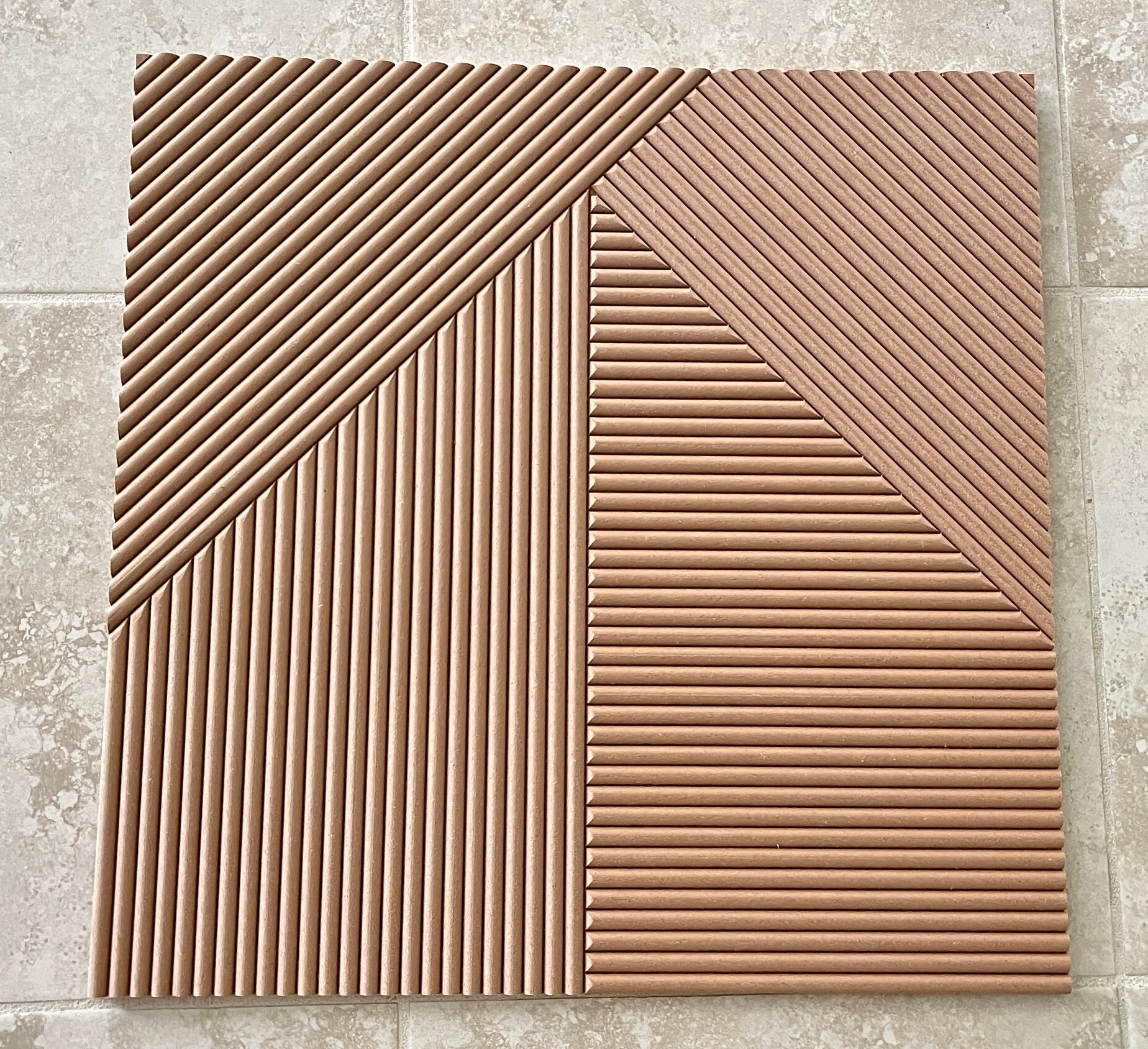 3D Abstract Wall Panels, Modern Reeded Accent Wall Panels, Bedroom Wall ...