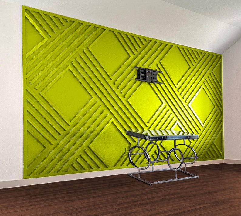 Geometric Accent Wall Panels Kit, Ready to Install, Luxury 3D Accent ...