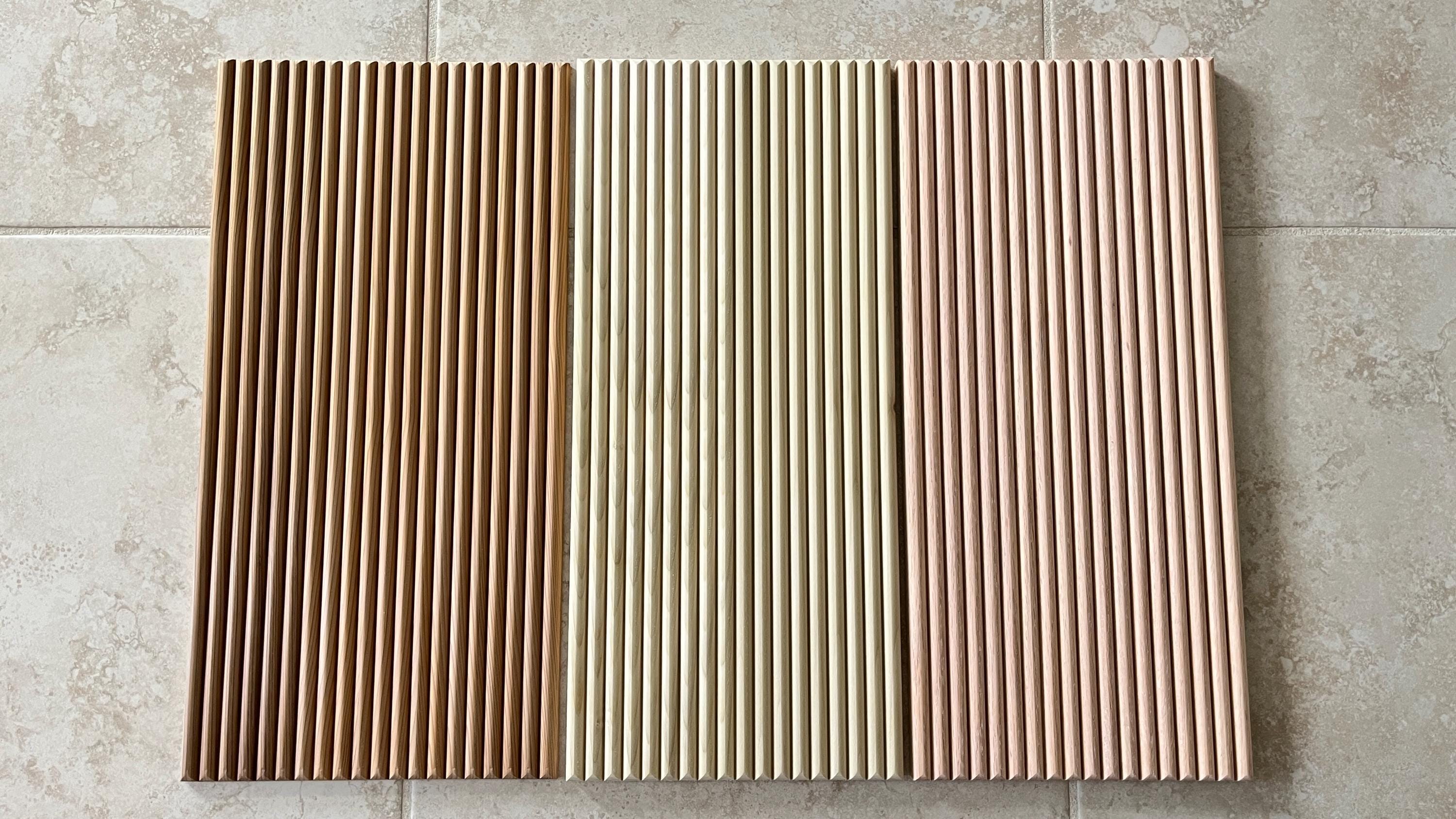Solid Wood Reeded 1/2 in Kitchen Island Panels From OAK, Poplar, Cedar. Handmade, 3D Reeded ...