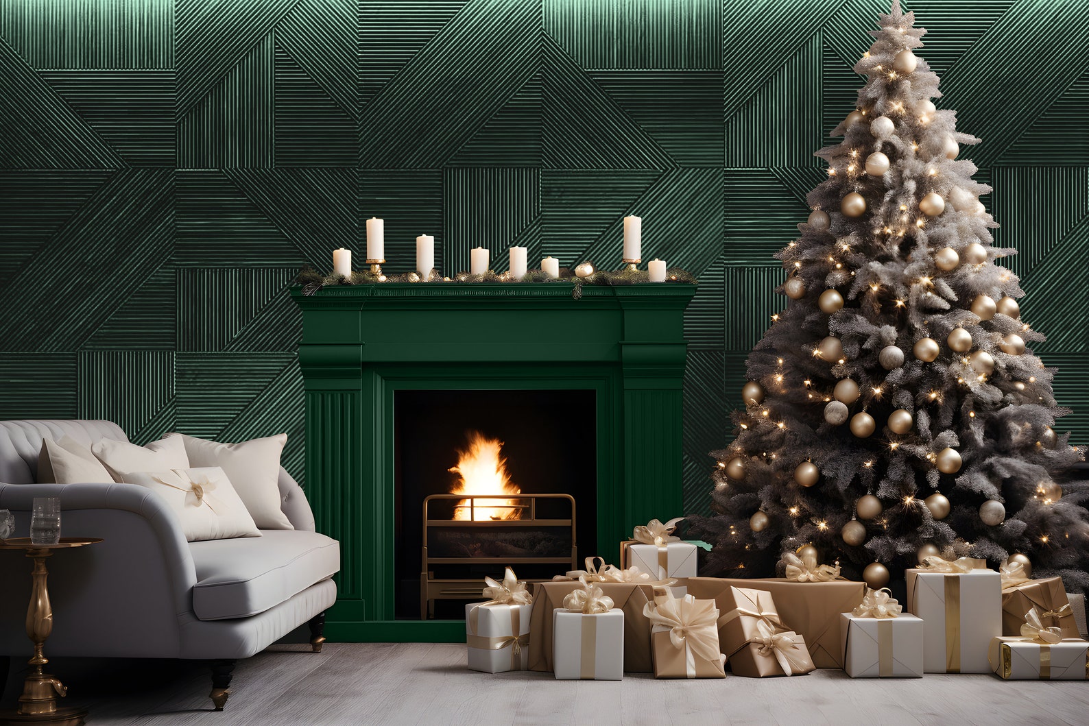 3D Abstract Wall Panels, Modern Reeded Accent Wall Panels, Bedroom Wall ...