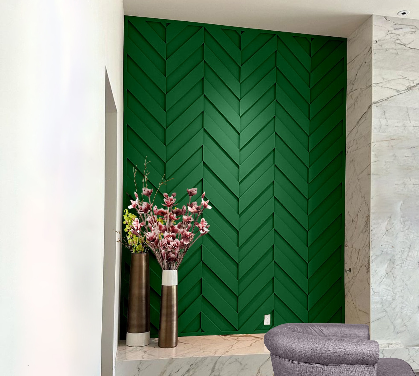 Modern Accent Wall Panels, Handmade Home Decor, Ready to Install, MDF ...