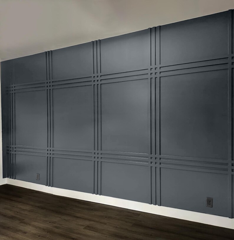 Modern Square Grid Accent Wall Panels, Pre-cut Wall Paneling, DIY ...