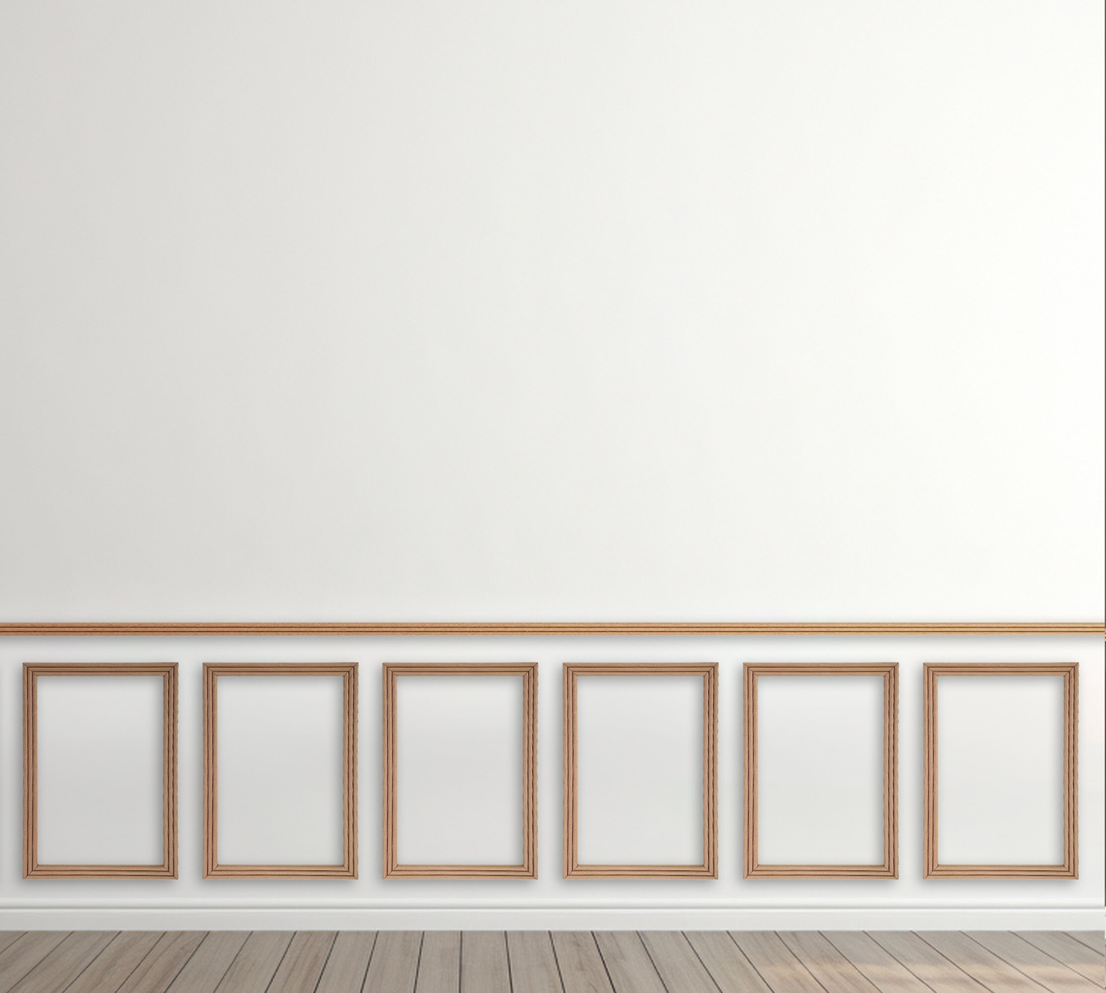 Custom Size Reeded Molding Frame Chair Rail, MDF Molding, Paintable ...