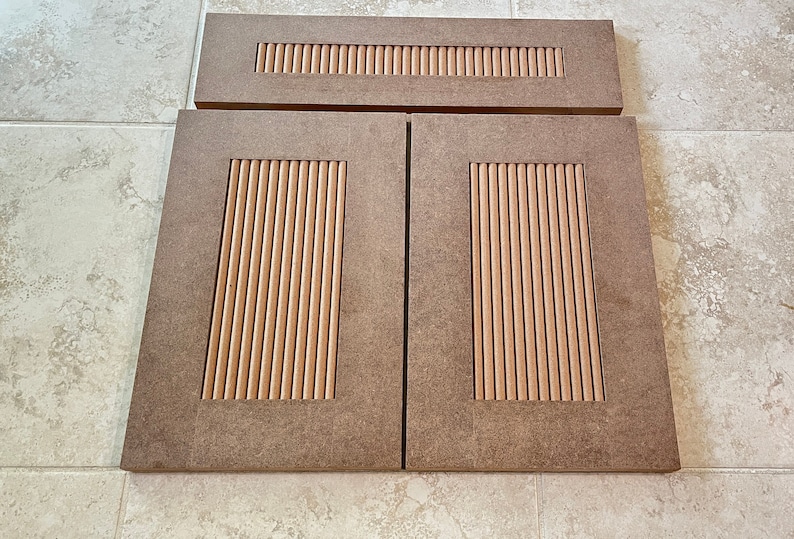 New Custom Size Reeded Cabinet Doors, Replacement Cabinet Door, Drawer ...
