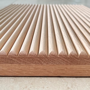 Solid OAK Reeded Cabinet Doors, Modern 3D Kitchen Cabinet Doors ...