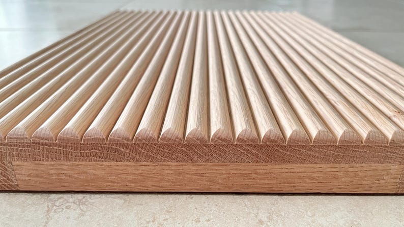 Solid OAK Reeded Cabinet Doors, Modern 3D Kitchen Cabinet Doors ...