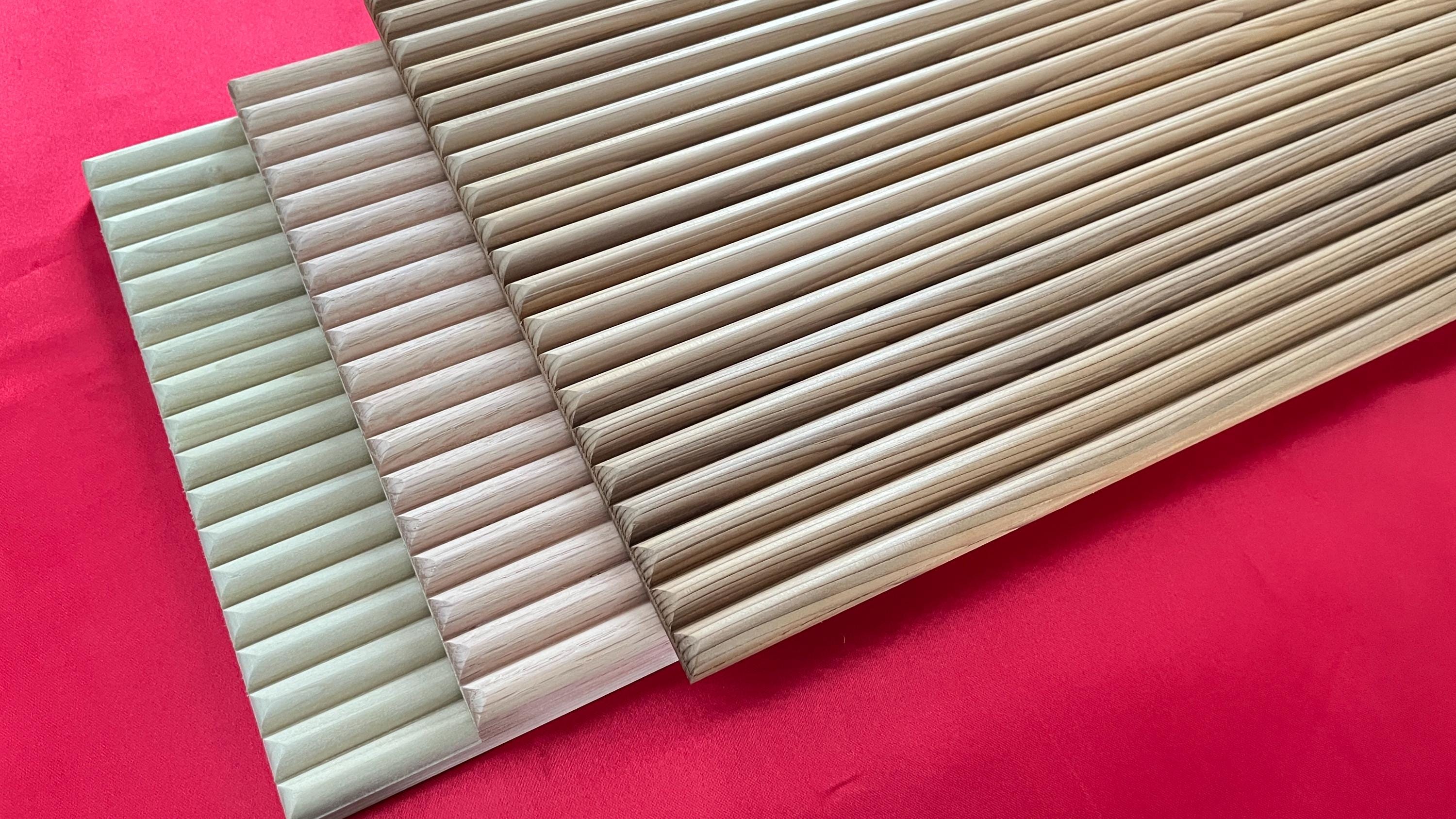 Solid Wood Reeded 1/2 in Kitchen Island Panels From OAK, Poplar, Cedar ...