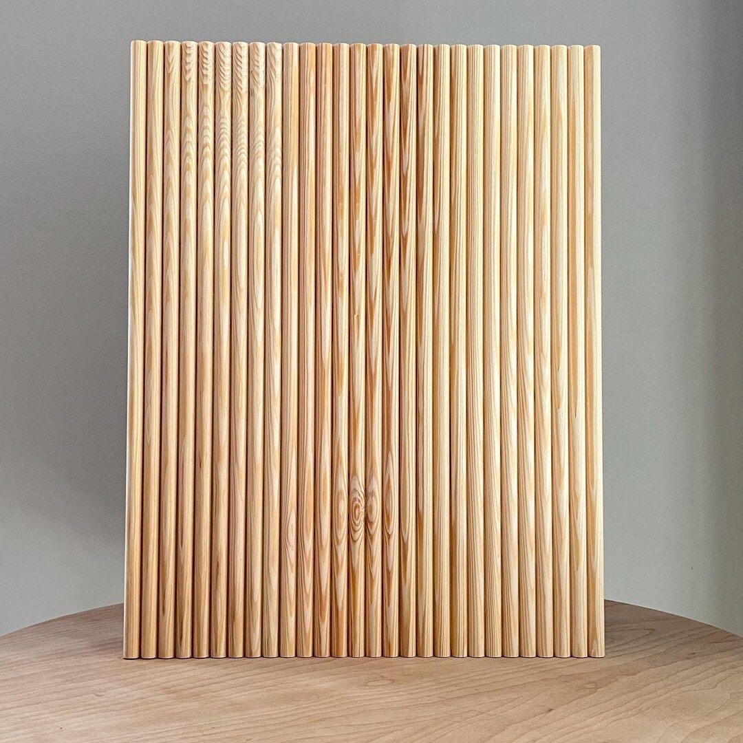 Custom Size Wooden Reeded Cabinet Doors, Modern 3D Kitchen Cabinet Door ...