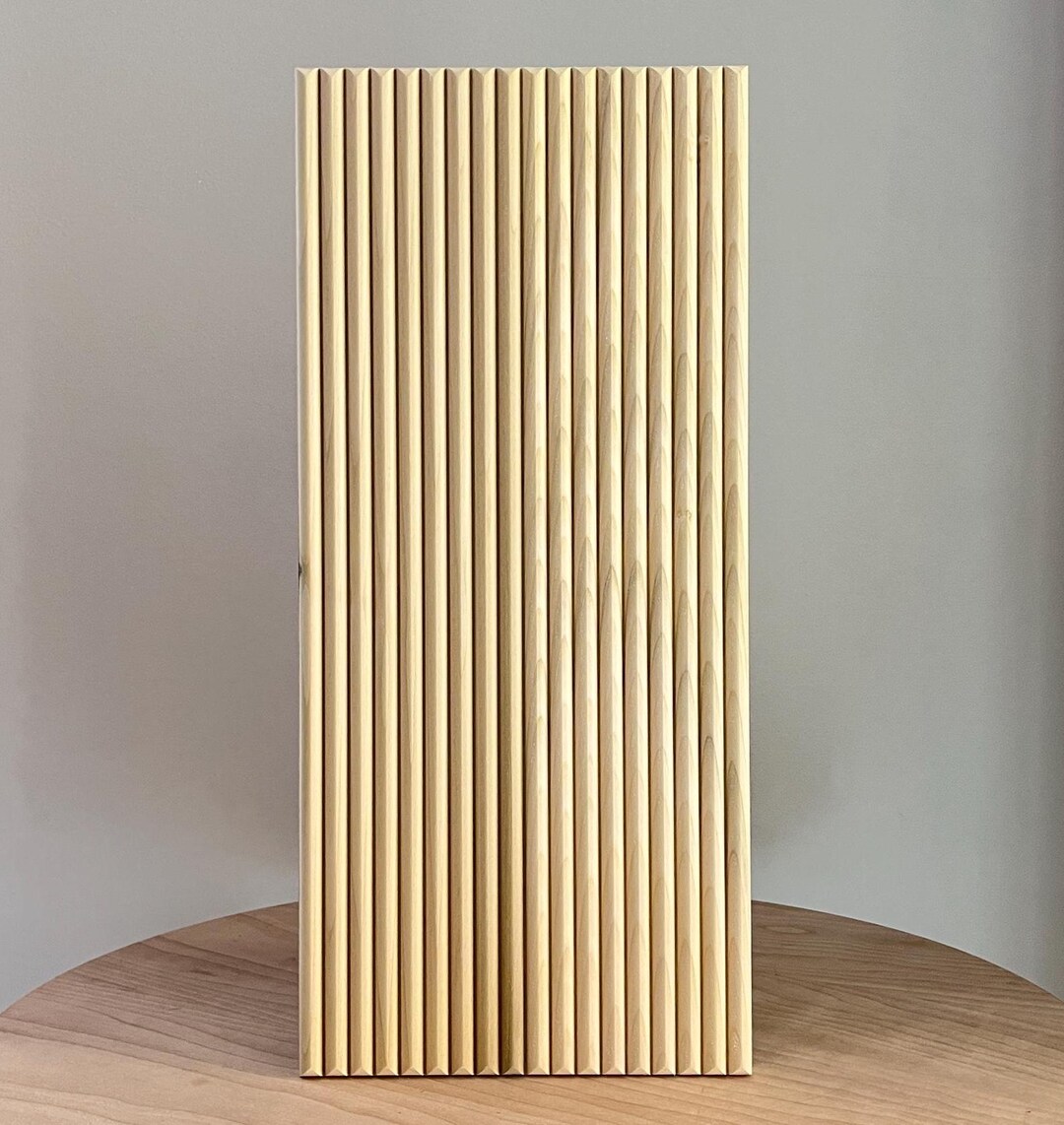 Poplar Wood Reeded 1/2 in Kitchen Island Panels, Handmade, 3D Poplar ...