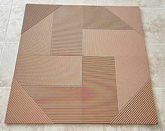 3D Abstract Wall Panels, Modern Reeded Accent Wall Panels, Bedroom Wall ...