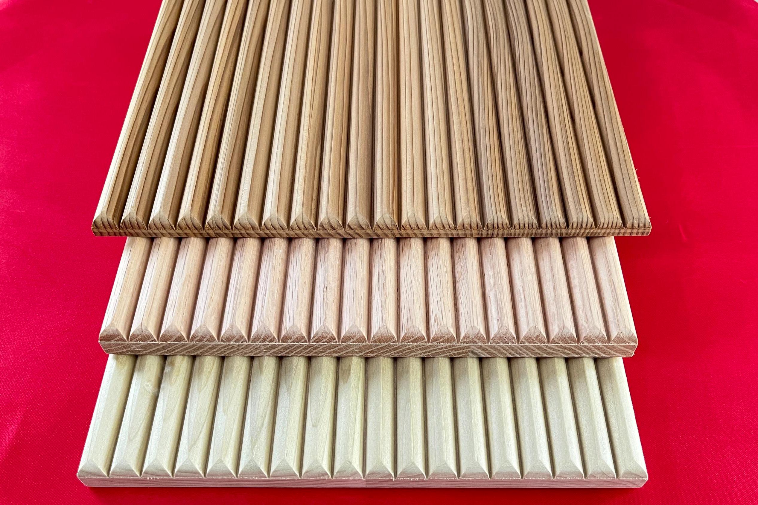 Solid Wood Reeded 1/2 in Kitchen Island Panels From OAK, Poplar, Cedar ...