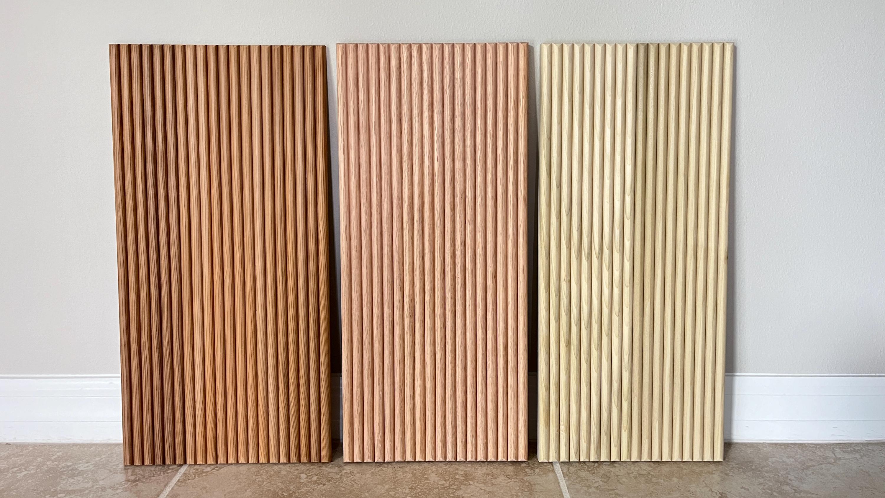 Solid Wood Reeded 1/2 in Kitchen Island Panels From OAK, Poplar, Cedar ...