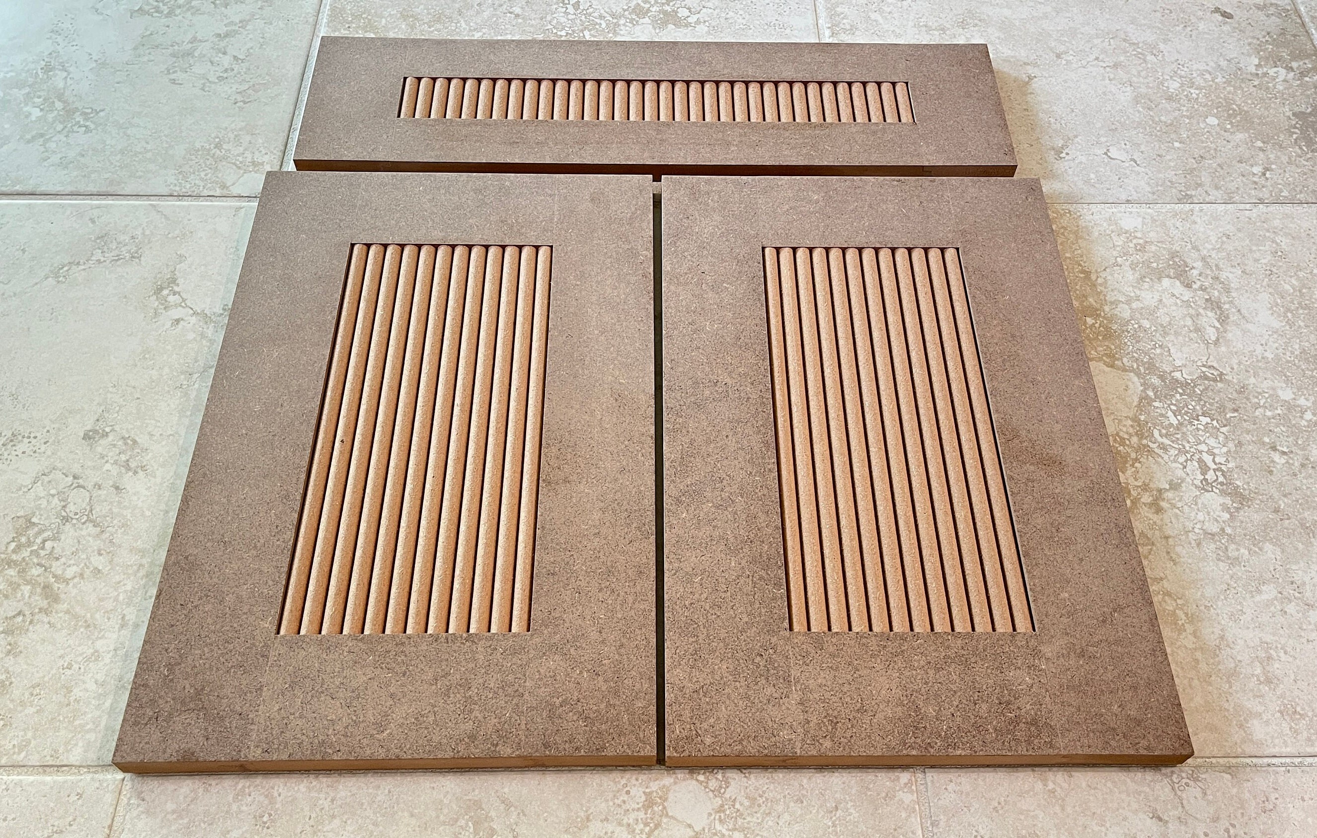 New Custom Size Reeded Cabinet Doors, Replacement Cabinet Door, Drawer ...