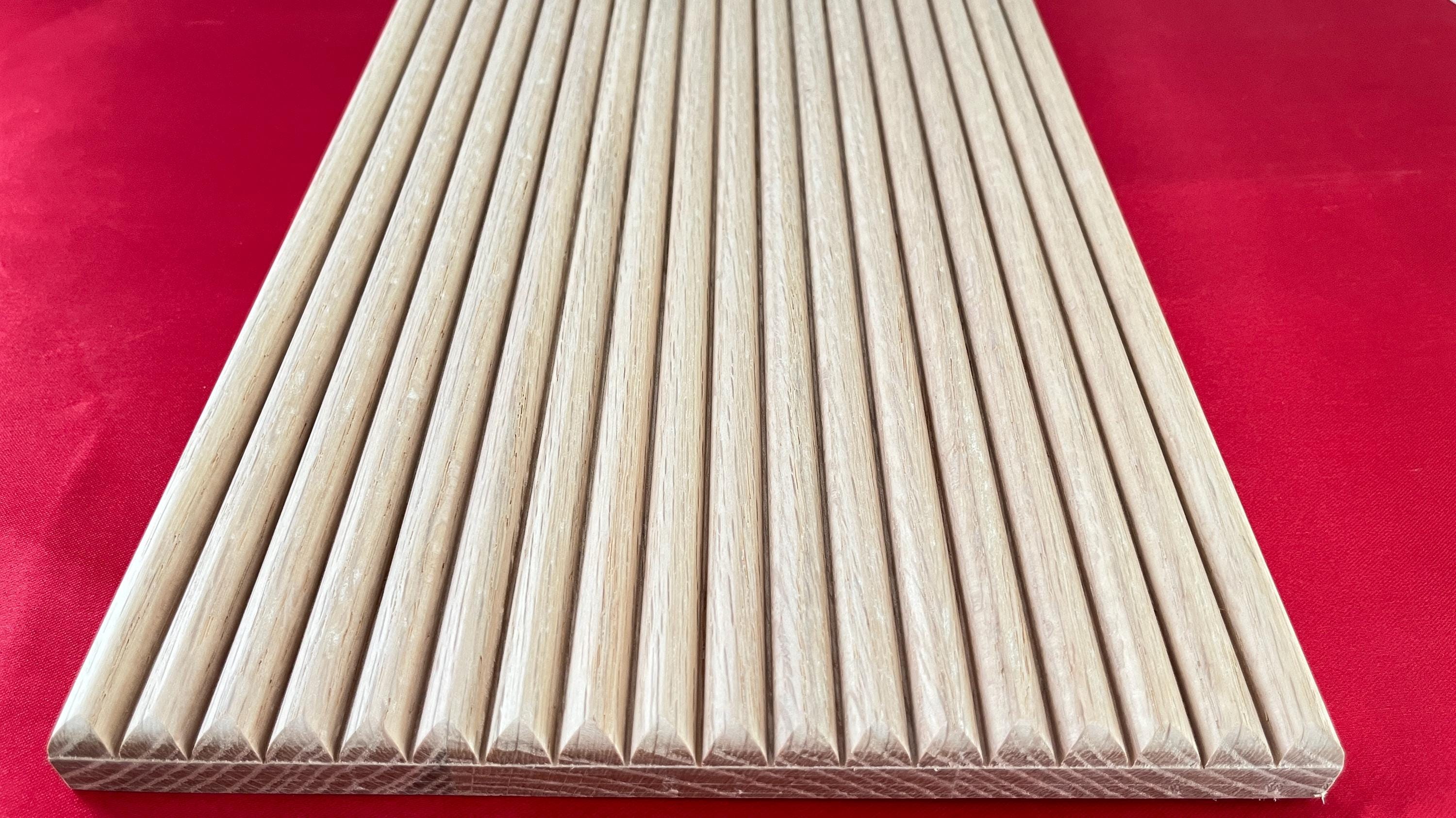 OAK Wood Reeded 1/2 in Kitchen Island Panels, Handmade, 3D OAK Wood ...