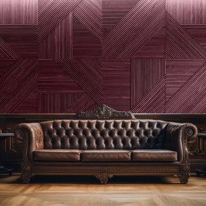 3D Abstract Wall Panels, Modern Reeded Accent Wall Panels, Bedroom Wall ...